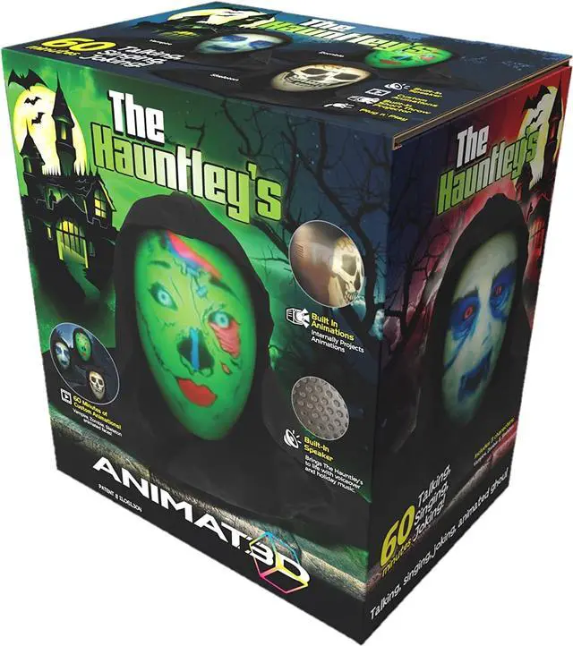 Mindscope The Hauntley's Talking Animated Haunted Head with Built in ...