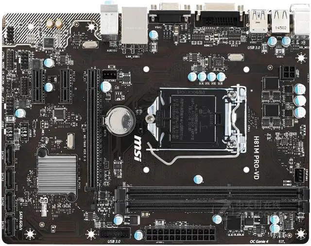 Refurbished: MSI H81M PRO-VD Intel H81 LGA 1150 DDR3 16GB Micro ATX ...