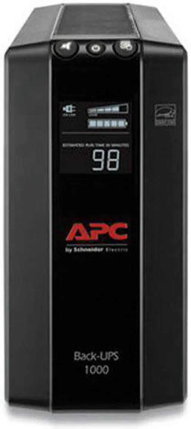 BACK-UPS PRO BX1000M COMPACT TOWER BATTERY BACKUP SYSTEM, 8 OUTLETS ...