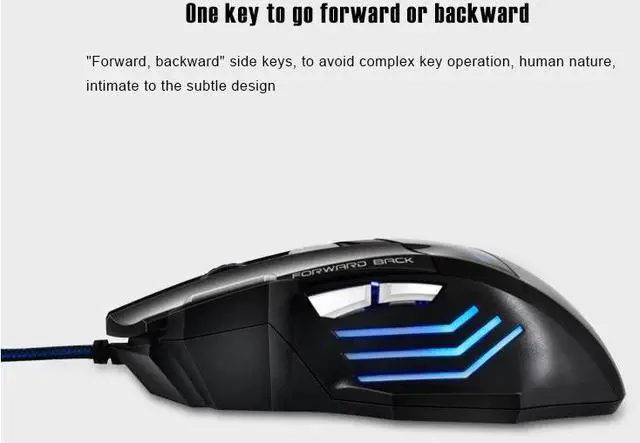 X7 Professional Wired RGB Gaming Mouse 7 Button 4 Gear 2400 DPI LED Optical USB Computer Mouse ...