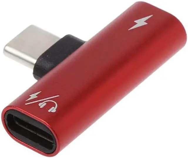 C Type C Male to Dual Type C Female Earphone Charge Adapter Cable AUX ...