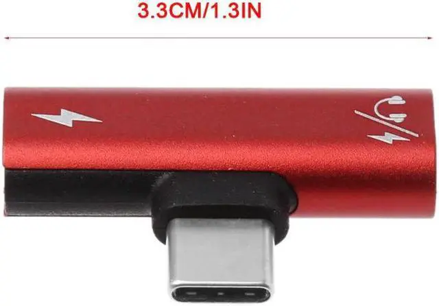 C Type C Male to Dual Type C Female Earphone Charge Adapter Cable AUX ...