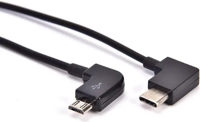 1PC Micro USB to Type C Micro USB Cable 90 Degree OTG Cable Cord For ...
