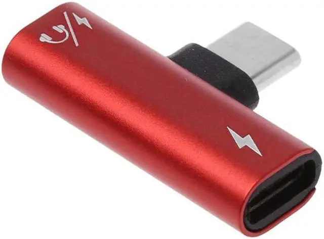 C Type C Male to Dual Type C Female Earphone Charge Adapter Cable AUX ...