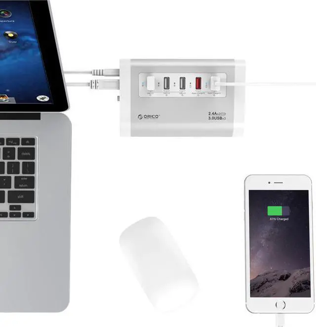 UH3C2-SV USB3.0 HUB 5Gbps High Speed with Charger for Mole Phone Tablet ...