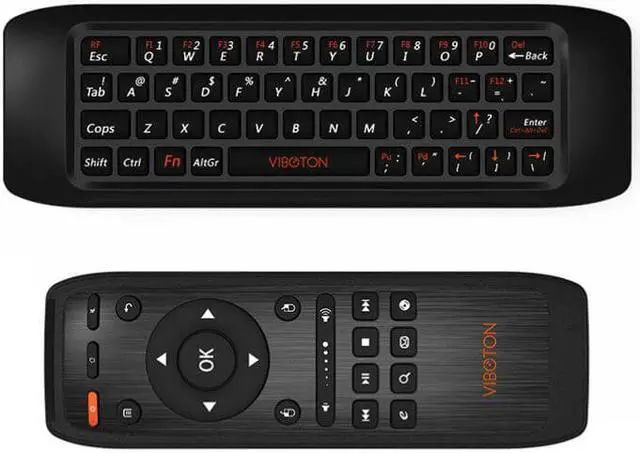 A+Viboton 2.4G Fly Air Mouse Raspberry Pi 3 Wireless Keyboard Remote Control Learning Keyboard ...