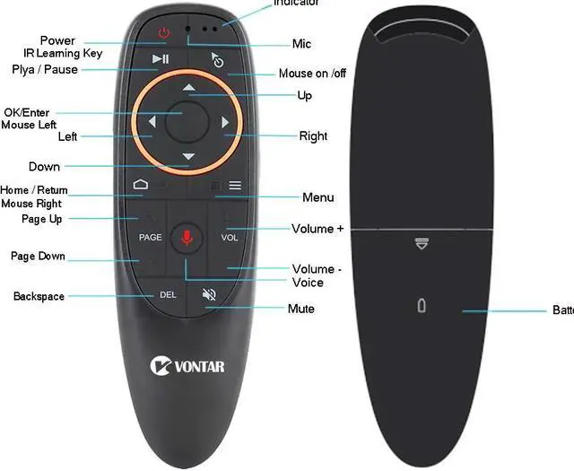 G10 Voice Control Air Mouse 2.4GHz Wireless Google Microphone Remote ...