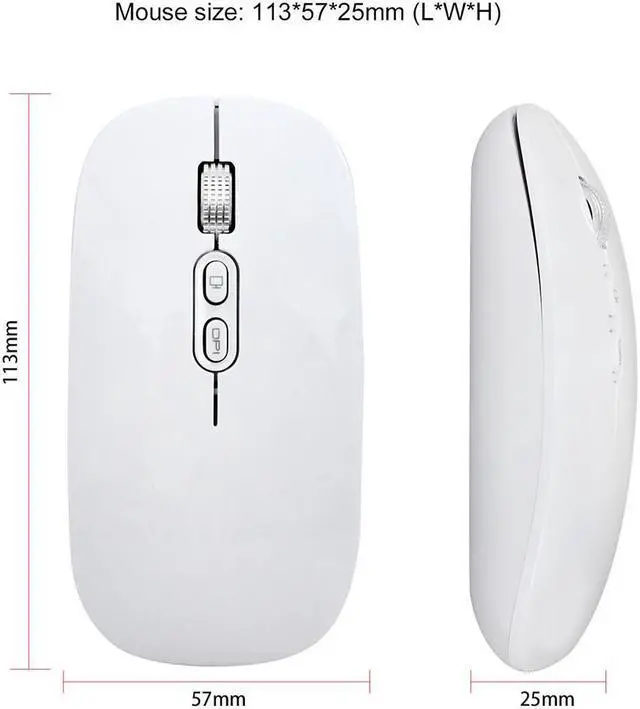 HXSJ M103 Ergonomic Rechargeable Silent Wireless Mouse for Home/Office ...