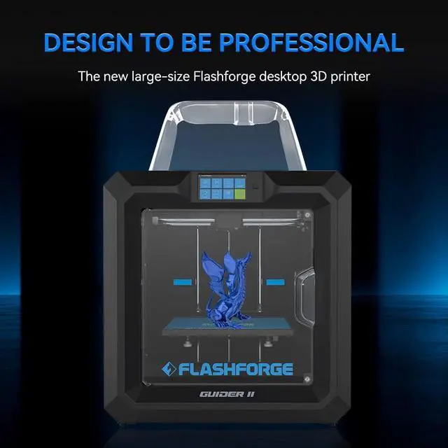 FlashForge Guider II Large-Format 3D Printer, Professional Industrial Grade FDM Printer Large ...