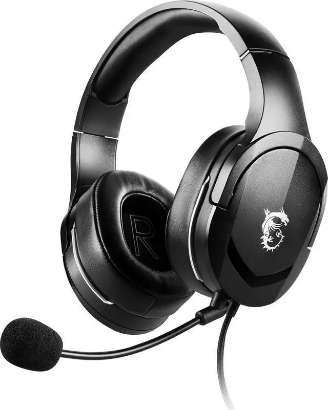 MSI Immerse GH20 GAMING Headset with 40mm Drivers and Adjustable ...