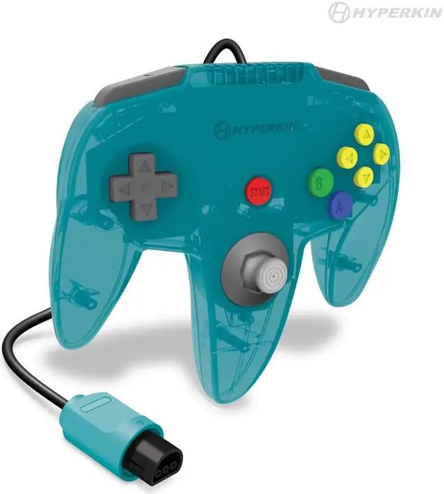 Hyperkin Nintendo 64 "Captain" Premium Controller For N64 - Turquoise ...