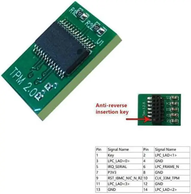 1Piece 14 Pin TPM 2.0 Module For Intel Trusted Platform Module - Newegg.com