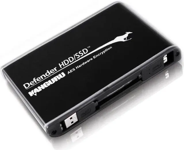 KANGURU 2TB Defender HDD Secure Hard Drive USB 3.0 Model KDH3B-2T Matte ...