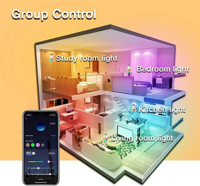 DAYBETTER Tuya Smart Light Bulbs, RGBCW WiFi Color Changing Led Bulbs ...