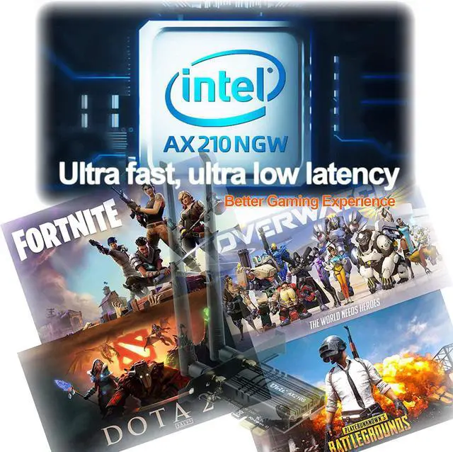 Ubit AX210 WiFi 6E PCIe Wireless WiFi Card Up to 5400Mbps(6GHz/5GHz/2 ...