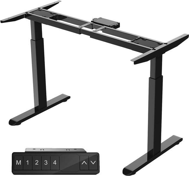 AIMEZO Heavy Duty Dual Motor Height Adjustable Desk Frame Electric Sit Stand Desk Base Standing Desk for Home Office Black Newegg
