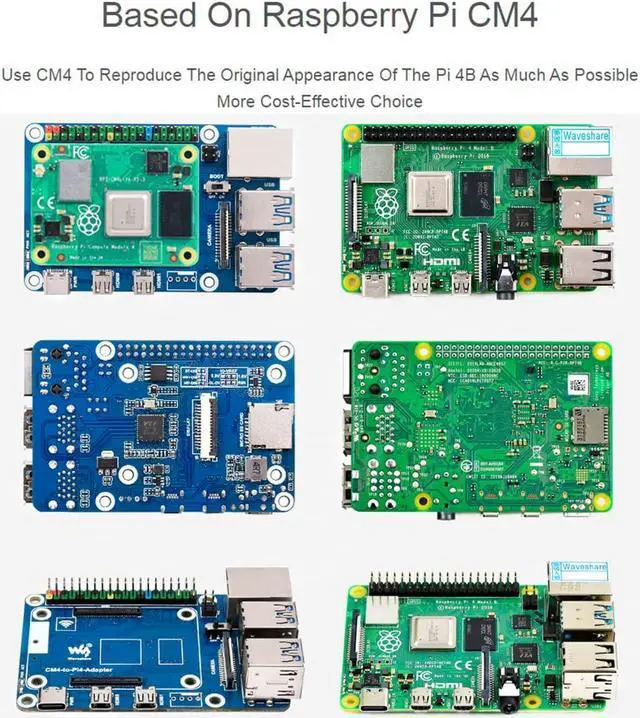 Compute Module 4 to Raspberry Pi 4 Adapter, Connect CM4 to Replace Raspberry Pi 4B, Alternative ...