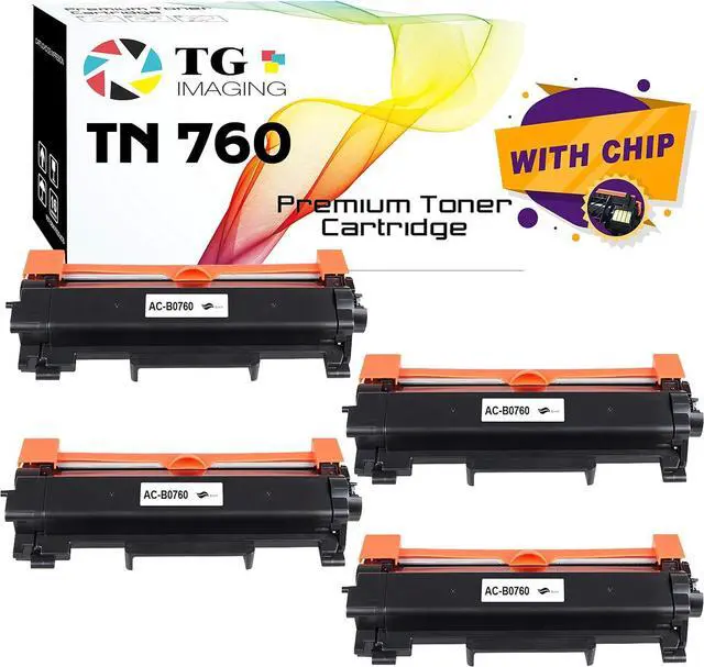 (4-Pack) TG Imaging Compatible TN-760 Toner Cartridge Replacement for ...