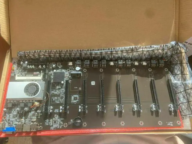 BTC-37 ETC Miner Mobo Mining Motherboard Integrated 8GPU Slot DDR3 ...