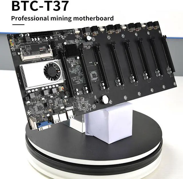 BTC-37 ETC Miner Mobo Mining Motherboard Integrated 8GPU Slot DDR3 ...