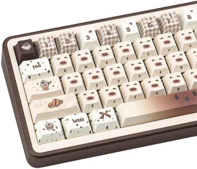 COOMICKEY Siamese Cat Keycaps, PBT Keycaps Dye-Sublimation Custom ...