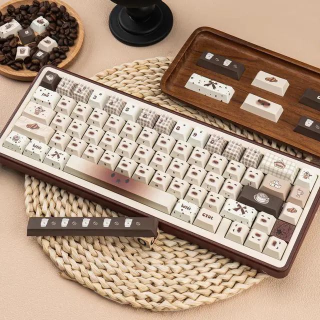 COOMICKEY Siamese Cat Keycaps, PBT Keycaps Dye-Sublimation Custom ...