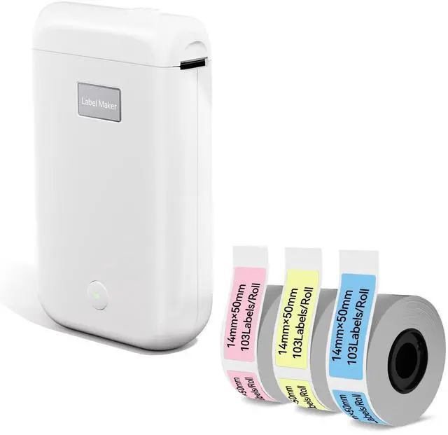 NelkoGlobal Mini Label Maker with 14 x 50mm Pure Color Label Maker Tape ...