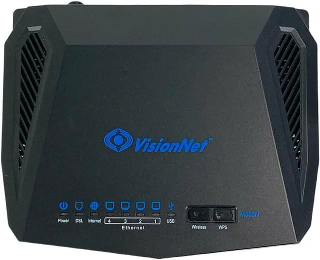 Refurbished: VisionNet M505N ADSL2+ 4 Port Wireless Modem Ethernet WAN ...