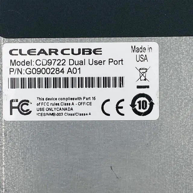 Refurbished: Clearcube CD9722 Dual Display Zero Client G0900284 A01 ...