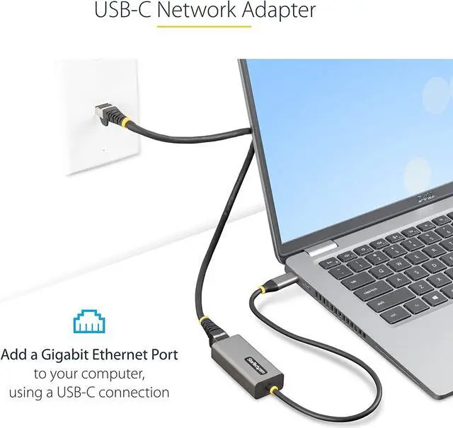 USB-C to Ethernet Adapter, 10/100/1000 Mbps, Gigabit Network Adapter ...