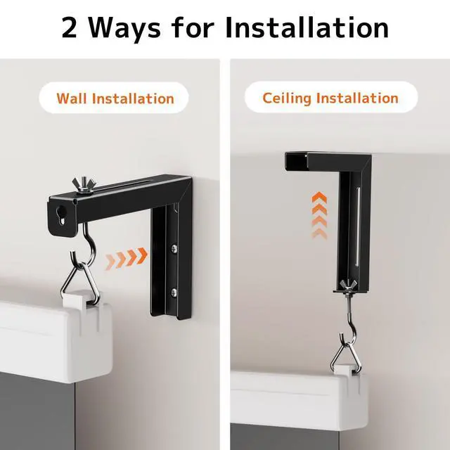 PUTORSEN Universal Projector Screen Ceiling Mount L-Brackets, Wall ...