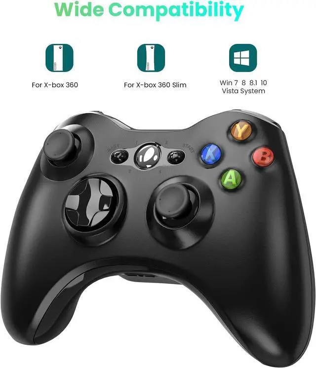 Xbox 360 Controller Black Slim