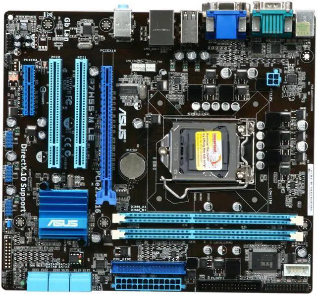 Refurbished: ASUS P7H55-M LE LGA 1156 Intel H55 HDMI Micro ATX Intel ...