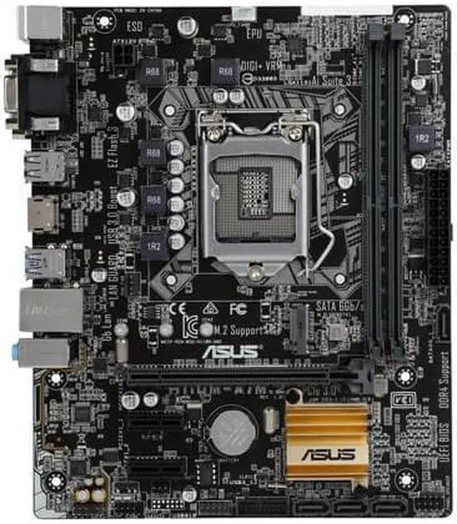 Refurbished: ASUS - MOTHERBOARDS H110M-A/M.2 Intel H110 HDMI SATA 6Gb/s USB 3.0 Micro ATX ...
