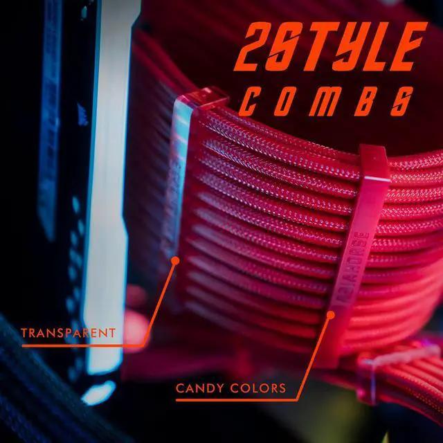 AsiaHorse 18AWG PSU Cable Extension Sleeved Custom Mod GPU PC Audio ...