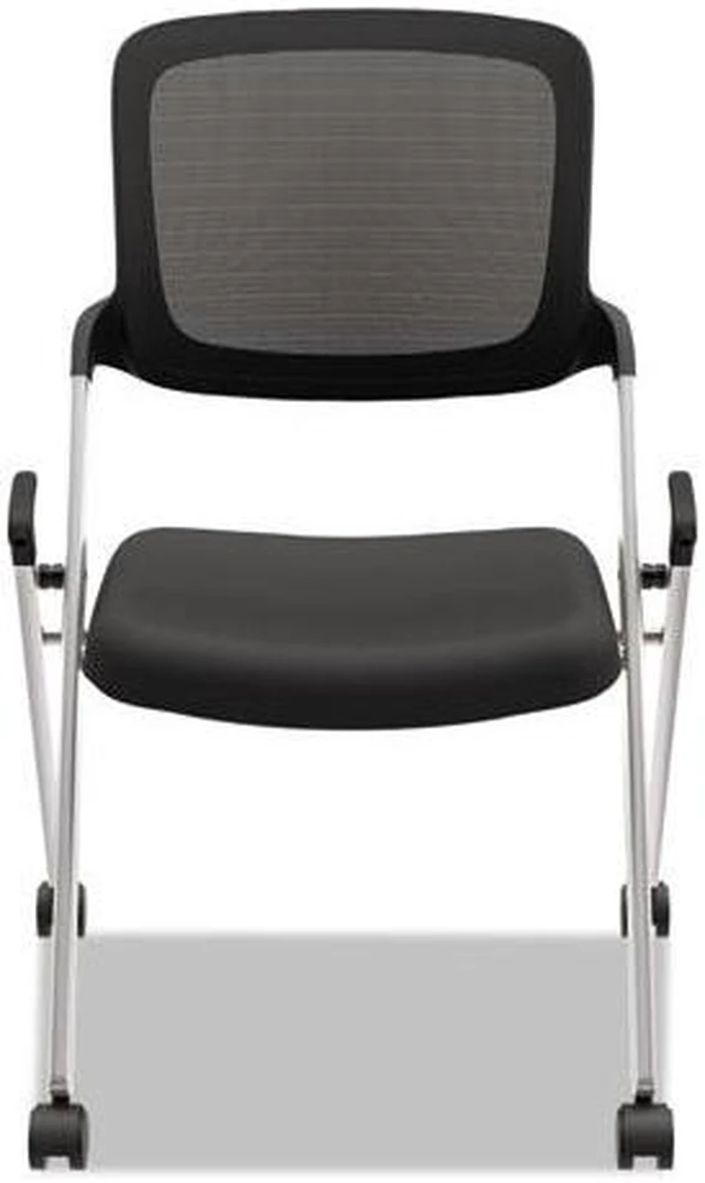HON Assemble Mesh Back Nesting Stacking Chair Armless BK Fabric Mesh ...