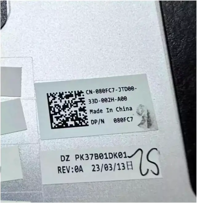 LCD Rear Back Cover Top Lid Case White 080FC7 80FC7 For Alienware X16 ...