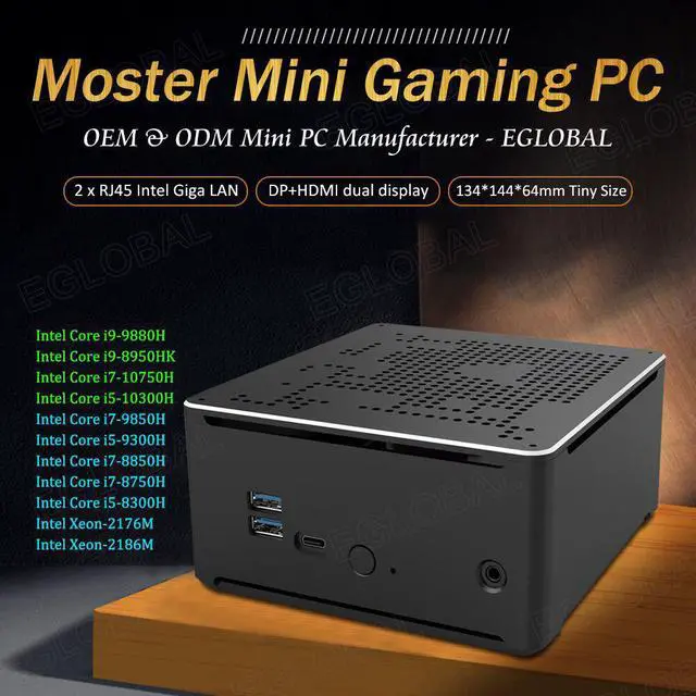 minicomputer hot Core i9 9880H i7 9850H 2 * Lans 2 * DDR4 2 * M.2 NVME ...