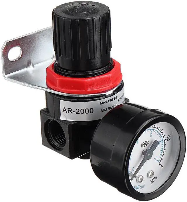 AR2000 Air Pressure Regulator Pneumatic Pressure Regulator Valve G1/4 ...