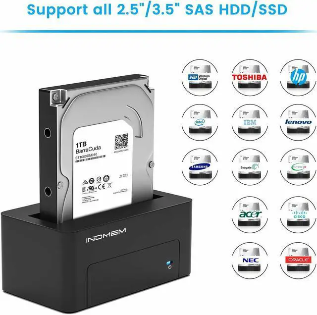 HDD Enclosure Docking Station SAS to USB 3.0 Adapter SAS 2.5/3.5" 12V ...