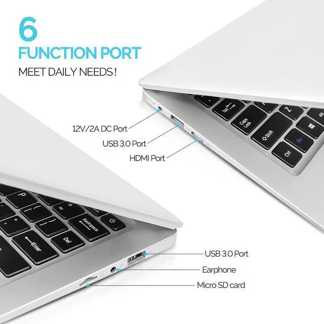 G-Anica 14 Inch Laptop, Windows 10 Netbook,1080P Full HD IPS Laptop ...