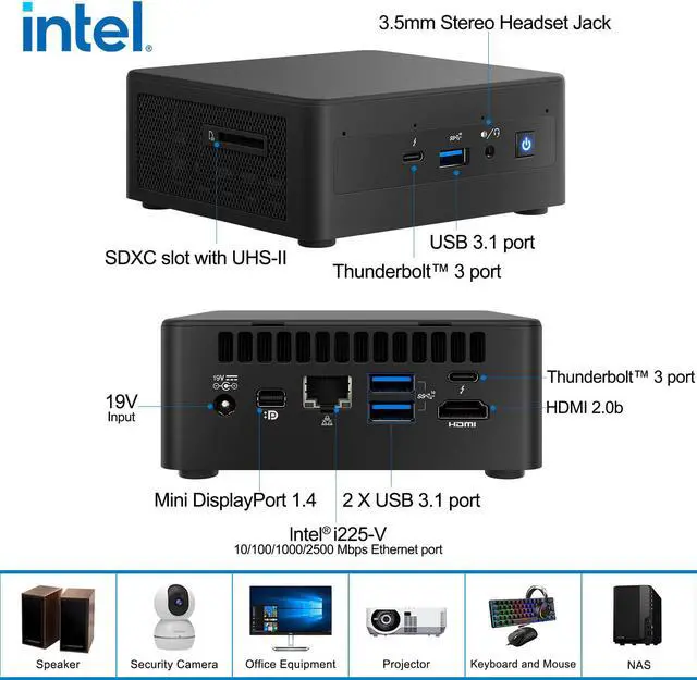 Intel NUC 11 NUC11PAHi7 Home and Business Desktop Intel® Core i7-1165G7 4 Core, Up to 4.7 GHz ...
