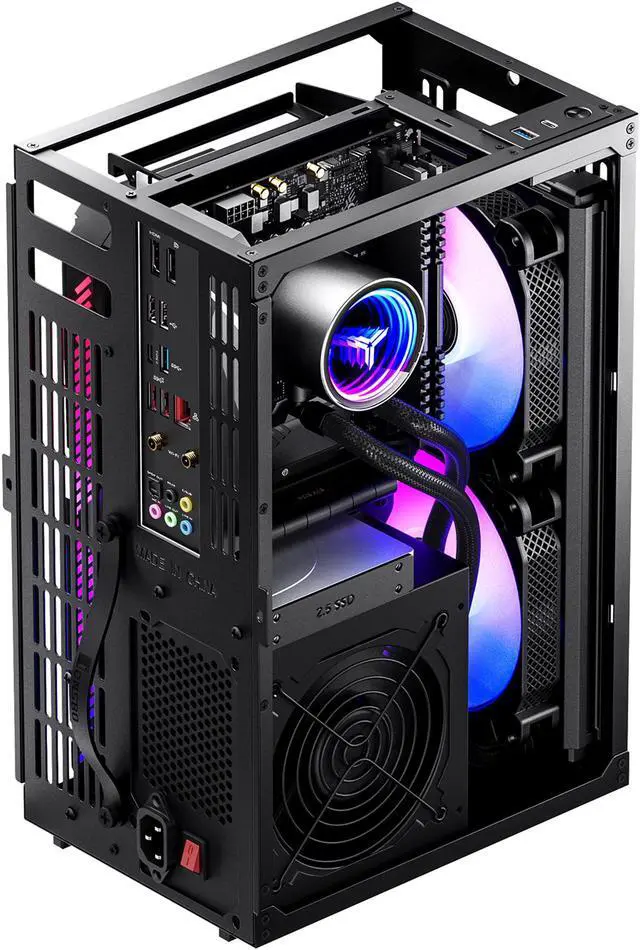 JONSBO VR3 BLACK A4 Mini-ITX Tower Computer Case ,PCI-E4.0 Riser Cable ...
