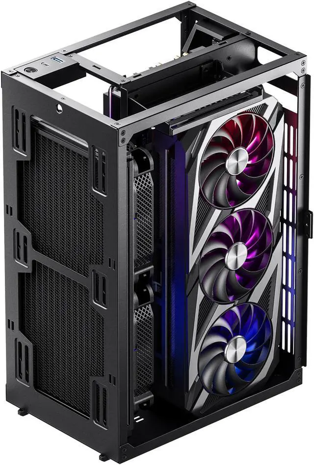 JONSBO VR3 BLACK A4 Mini-ITX Tower Computer Case ,PCI-E4.0 Riser Cable ...