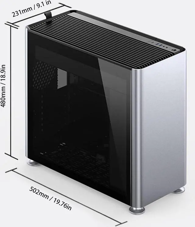 JONSPLUS i400 SG ATX Mid Tower Computer Case,Simplicity Design Glass ...