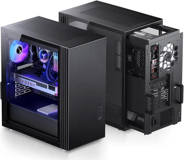 JONSBO U6 BLACK ATX Mid Tower Aluminum Computer Case, Semi-blackened ...