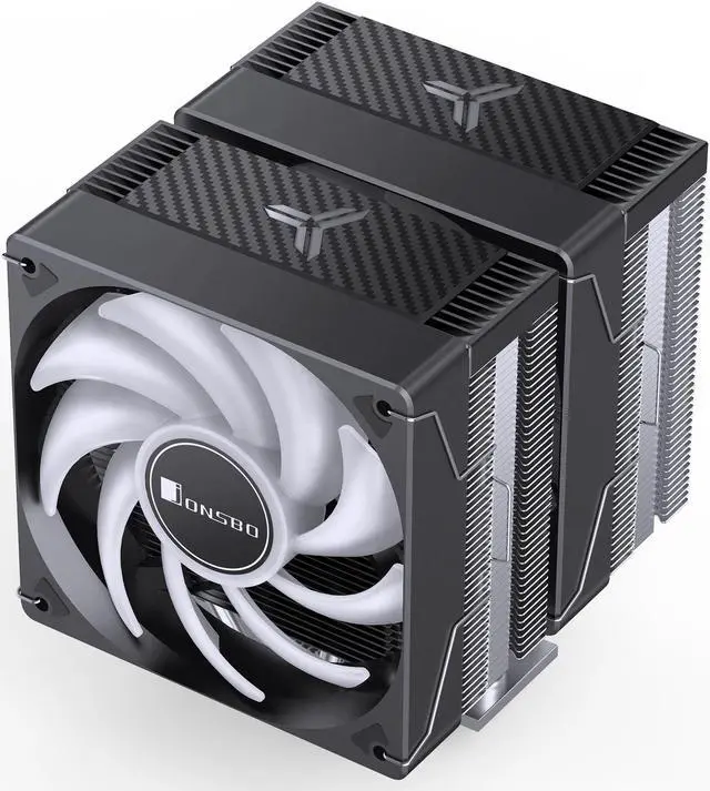 JONSBO CR-3000E BLACK CPU Cooler, 120mm Dual-Fan Dual-Tower Radiator, 6 ...