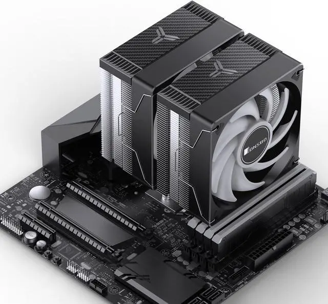 JONSBO CR-3000E BLACK CPU Cooler, 120mm Dual-Fan Dual-Tower Radiator, 6 High Efficiency ...