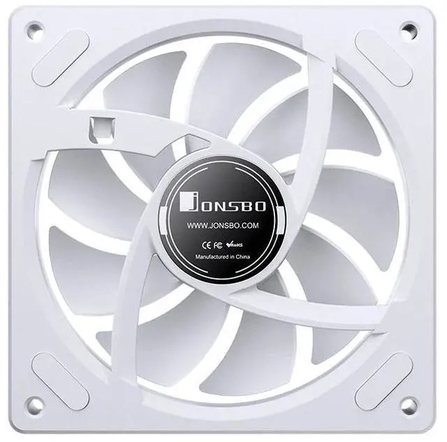 JONSBO ZA-120W PC Case Fan, Silent Computer Fan with 4-Sides Infinity ...