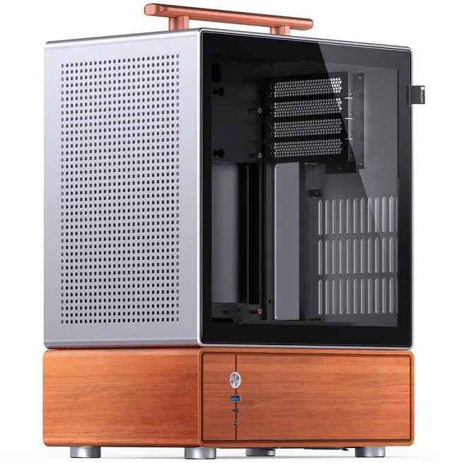 JONSBO T7 Micro ATX PC Case, Aluminum Chassis, with Multifunctional ...